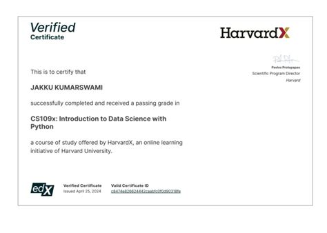 Completed Data Science With Python Course Jakku Kumarswami Posted On