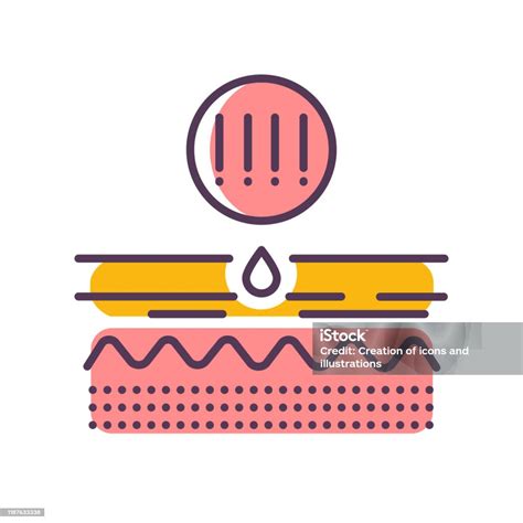 검은 색 점이 있는 스킨 레이어의 선 색상 아이콘입니다 피부 발진 피부과 질환 가려운 반점 아이콘에 대한 스톡 벡터 아트 및 기타 이미지 Istock