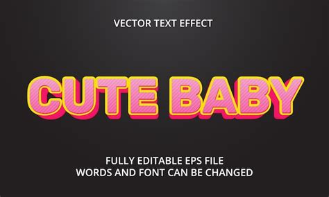 Premium Vector Editable 3d Text Effect Style Vector
