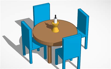 3d Design Dining Table Tinkercad