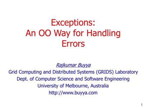 Ppt Exceptions An Oo Way For Handling Errors Powerpoint Presentation Id357011