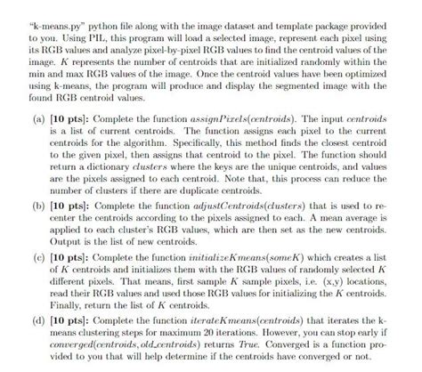 K Means Py Python File Along With The Image Dataset Chegg Com