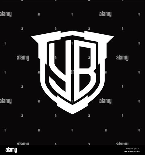 Yb Logo Monogram Letter With Shield Shape Design Template Stock Vector Image And Art Alamy