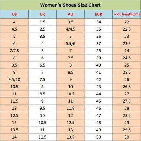 Us Shoe Size Chart Inches Here Are Shoe Sizes And Hean Sizes On