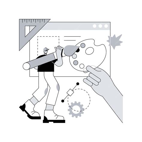 Premium Vector Ui And Ux Design Abstract Concept Vector Illustration