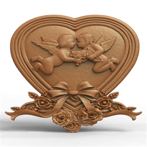 3d File 3d Model Stl File For Cnc Router Laser And 3d Printer 0145 Angels