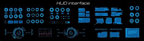 Premium Vector Set Of Elements For The User Interface Hud Futuristic