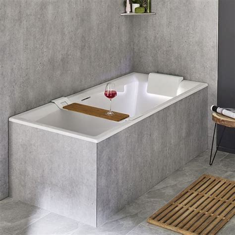 Riho Still Square Led Rectangular Bath With Filling Function Via