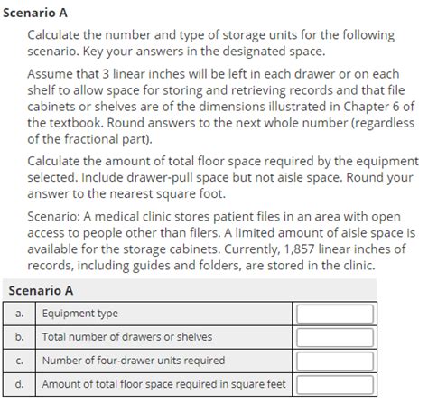 Scenario A Calculate The Number And Type Of Storage Chegg Com