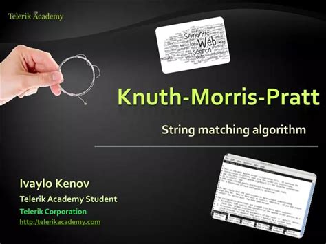 PPT Knuth Morris Pratt PowerPoint Presentation Free Download ID 6897466