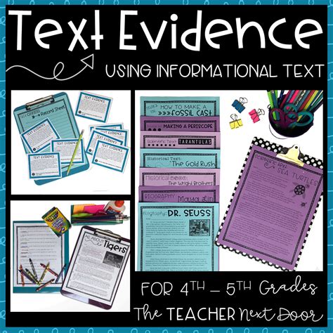 Upper Elementary Snapshots Citing Text Evidence In 6 Steps