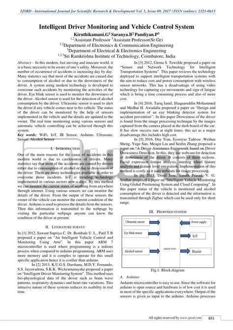 PDF Intelligent Driver Monitoring And Vehicle Control System