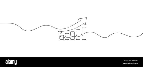 Dynamic Continuous Line Drawing Of A Growing Graph Depicting Success