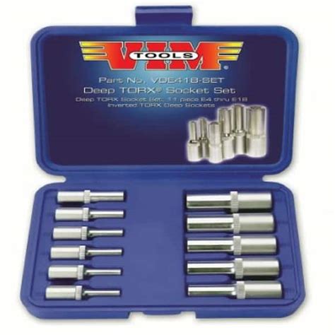 VIM Tools Deep Torx Socket Set 11 Piece VIMVDE418 03 The Home Depot