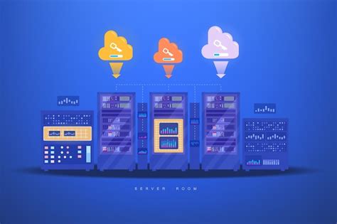 Premium Vector Isometric Modern Cloud Technology And Networking Concept Web Cloud Technology