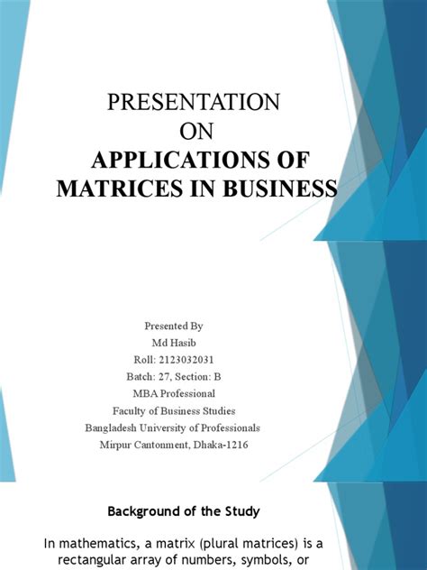 Presentation On Mathematics Pdf Matrix Mathematics Determinant