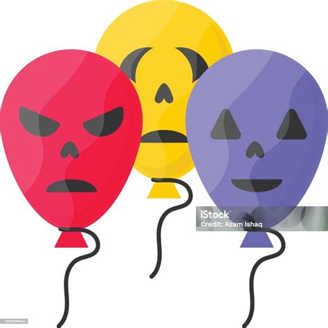 공포 풍선 꽃다발 개념 풍선 갈랜드 무서운 장식 벡터 아이콘 디자인 할로윈 의상 기호 휴일 축하 표지판 성도 이브 축제 스톡 일러스트 가발에 대한 스톡 벡터 아트 및 기타