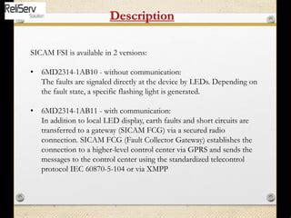 SICAM FSI Fault Sensor Indicator PPT