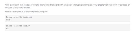 solved language python remove vowels write a program that