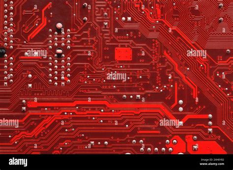 Printed Circuit Board Electronic Computer Technology Motherboard Digital Chip Background Of
