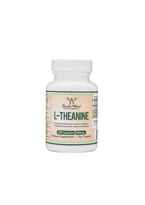 Л-Теанин капсули x 120 бр Дабъл Ууд | L-Theanine caps x 120 s Double ...
