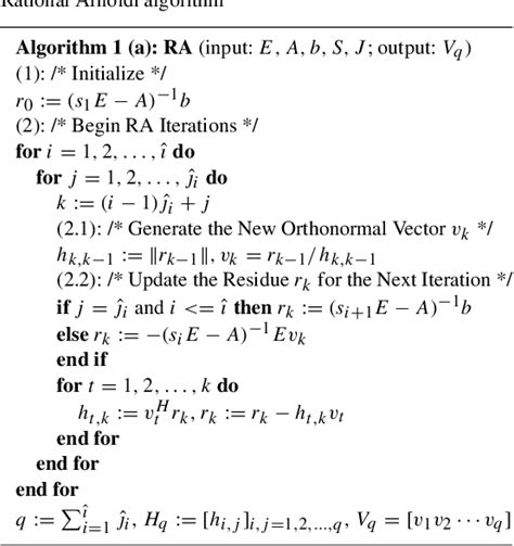 Table 1 From An Adaptive Order Rational Arnoldi Method For Model Order