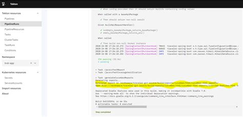 Ability To Open Cucumber Test Reports From Tekton Dashboard · Issue
