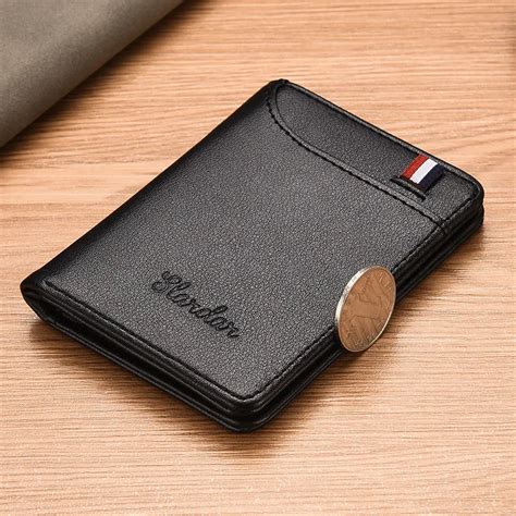 Mini Billetera De Piel Sint Tica Para Hombre Cartera Suave Y Superfina