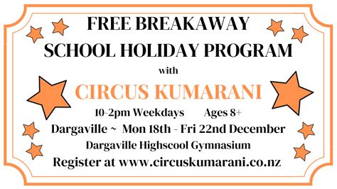 Dargaville Holiday Program Dec — Circus Kumarani