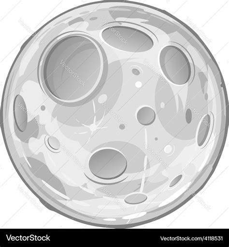 Full Moon Cartoon Royalty Free Vector Image Vectorstock