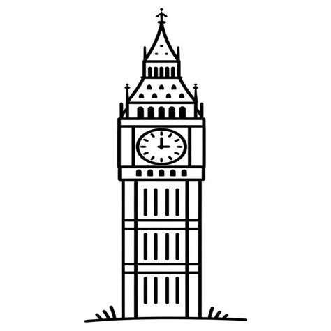 Çizmek Big Ben 1 Boyama Sayfası Boyama Online
