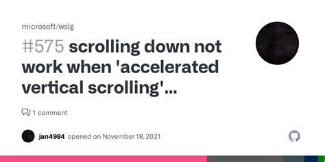 Scrolling Down Not Work When Accelerated Vertical Scrolling Enabled