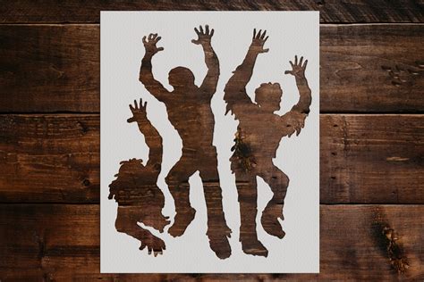 Zombies Stencil Reusable Zombies Stencil Diy Craft Stencil Large