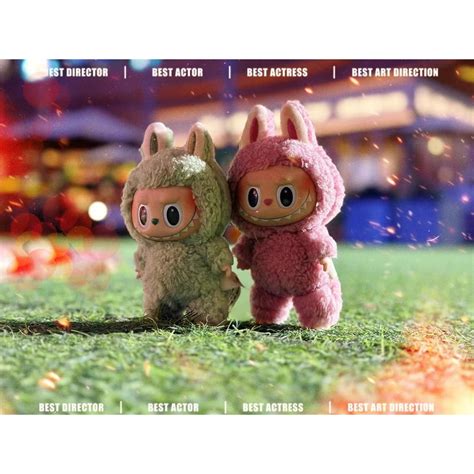 ตุ๊กตาไวนิล Labubu Mart Labubu Bubble Mystery Box Heart Labubu ของเล่น