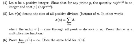 Solved Let N Be A Positive Integer Show That For Any Chegg