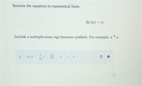 Exponential Form Ln