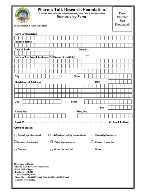 Fillable Online Ptrf Membership Form Updated On Feb 2021 Fax Email Print Pdffiller