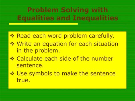 Ppt Ch 10 Equalities And Inequalities Powerpoint Presentation Free