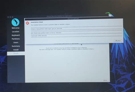 Linux Parrot OS Installation Failed Stack Overflow