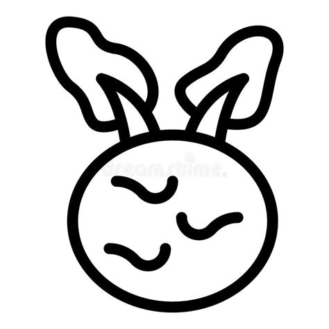 Turnip Rooted Cabbage Icon Outline Vector German Vegetable Stock Illustration Illustration Of