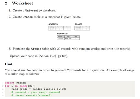 Solved Worksheet 1 Create A University Database 2 Create