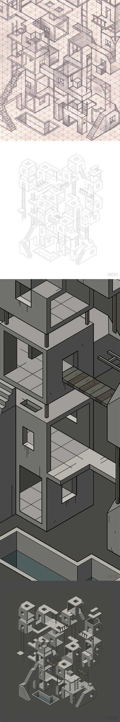 Pin On Axonometric Art