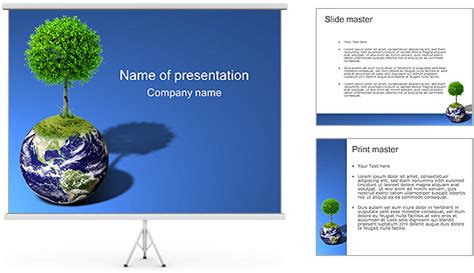 Save Green World PowerPoint Template Backgrounds ID SmileTemplates