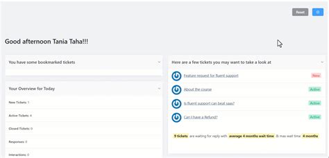 Dynamic Dashboard Fluent Support