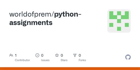 Github Worldofprempython Assignments