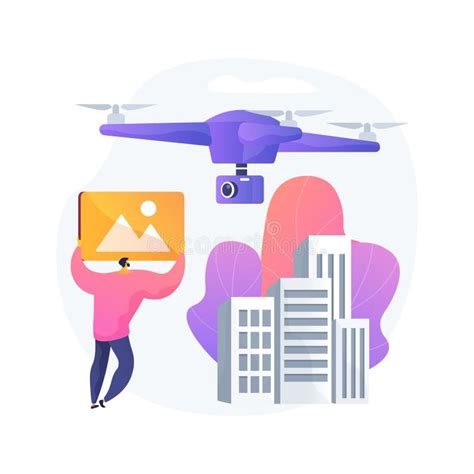 Use Remote Sensing Drones Abstract Concept Vector Illustration Stock Vector Illustration Of