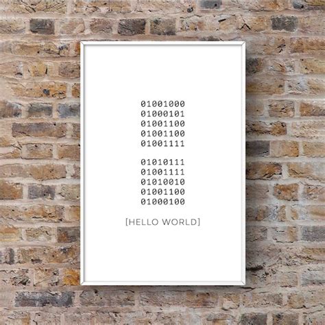 Binary Code Art Etsy