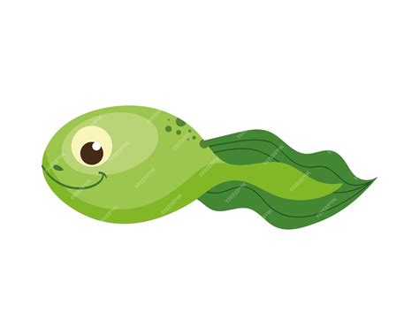 Free Vector Cute Tadpole Cartoon