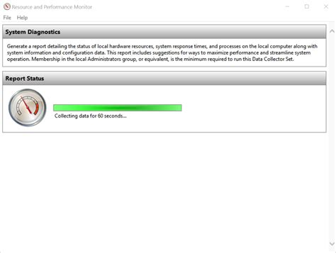how to generate system health report in windows