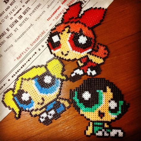 The Powerpuff Girls Perler Beads By Yukaa0123 Easy Perler Beads